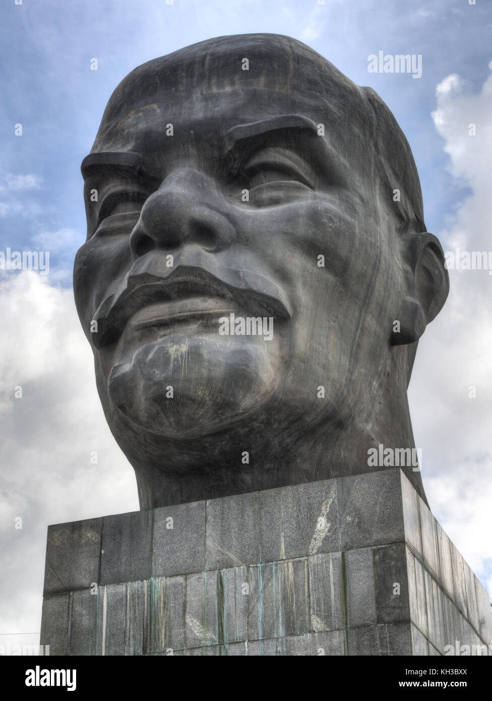 Monument to Ulyanov Lenin in Russia the city of Ulan-Ude. The head was ...
