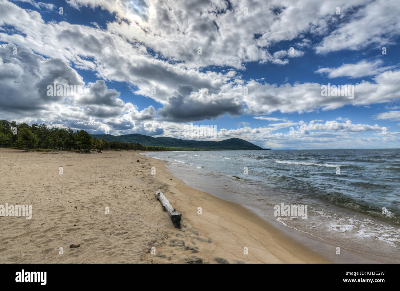 Shore along Lake Baikal in the Russian resort of Goryachinsk Stock ...
