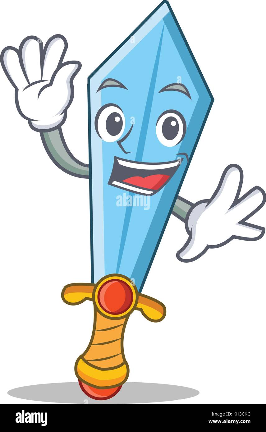 Waving sword character cartoon style Stock Vector Image & Art - Alamy