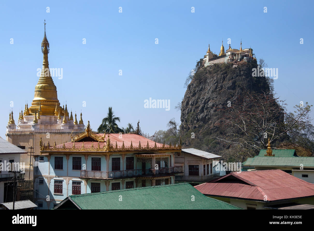Mount Popa is an extinct volcano 1518 metres (4981 feet) above sea ...