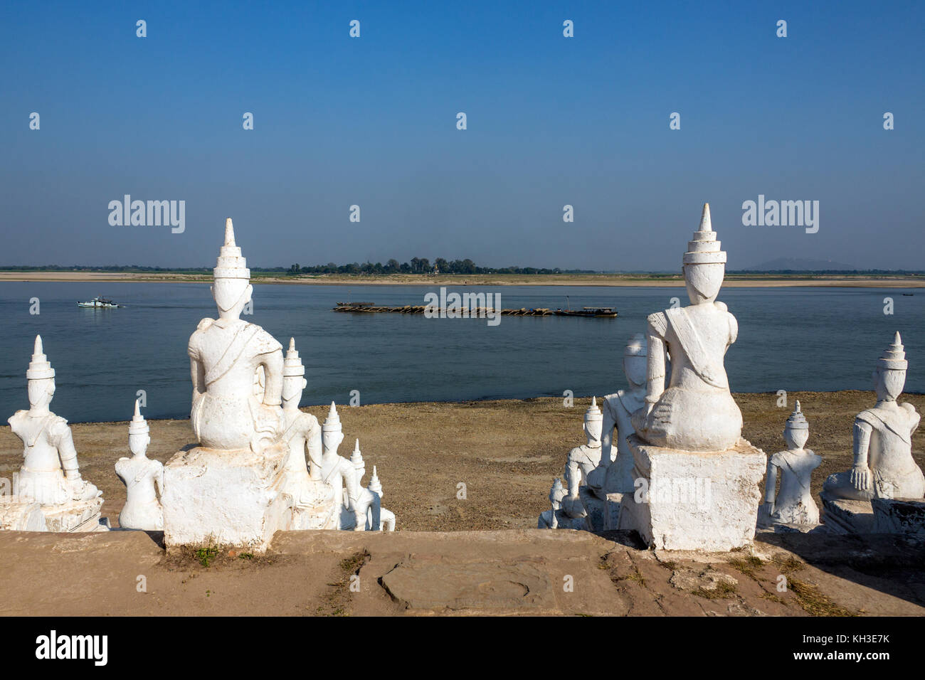 The Irrawaddy River at Mingun near Mandalay in Myanmar (Burma Stock ...