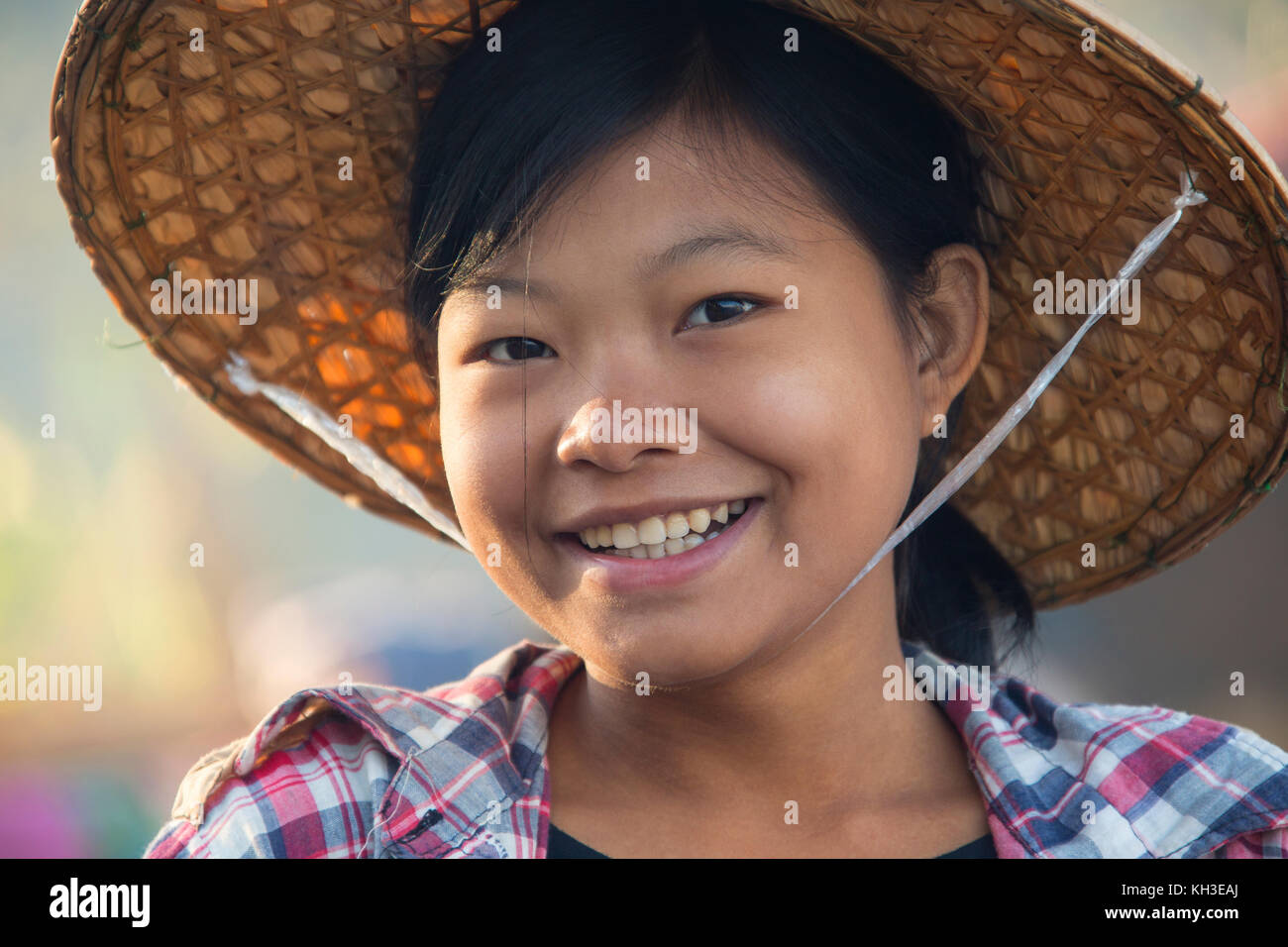 A young Burmese woman. Ngapali Beach in Rakhine State in Myanmar (Burma ...