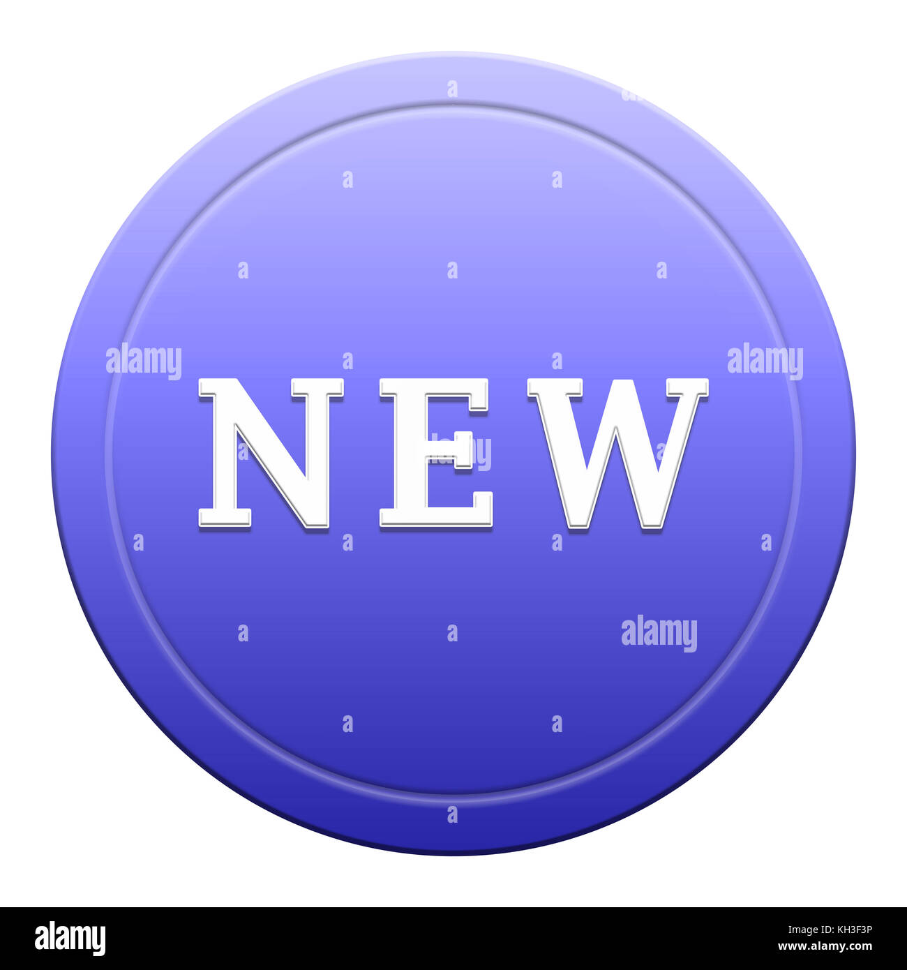 New blue label isolated on a white background Stock Photo - Alamy