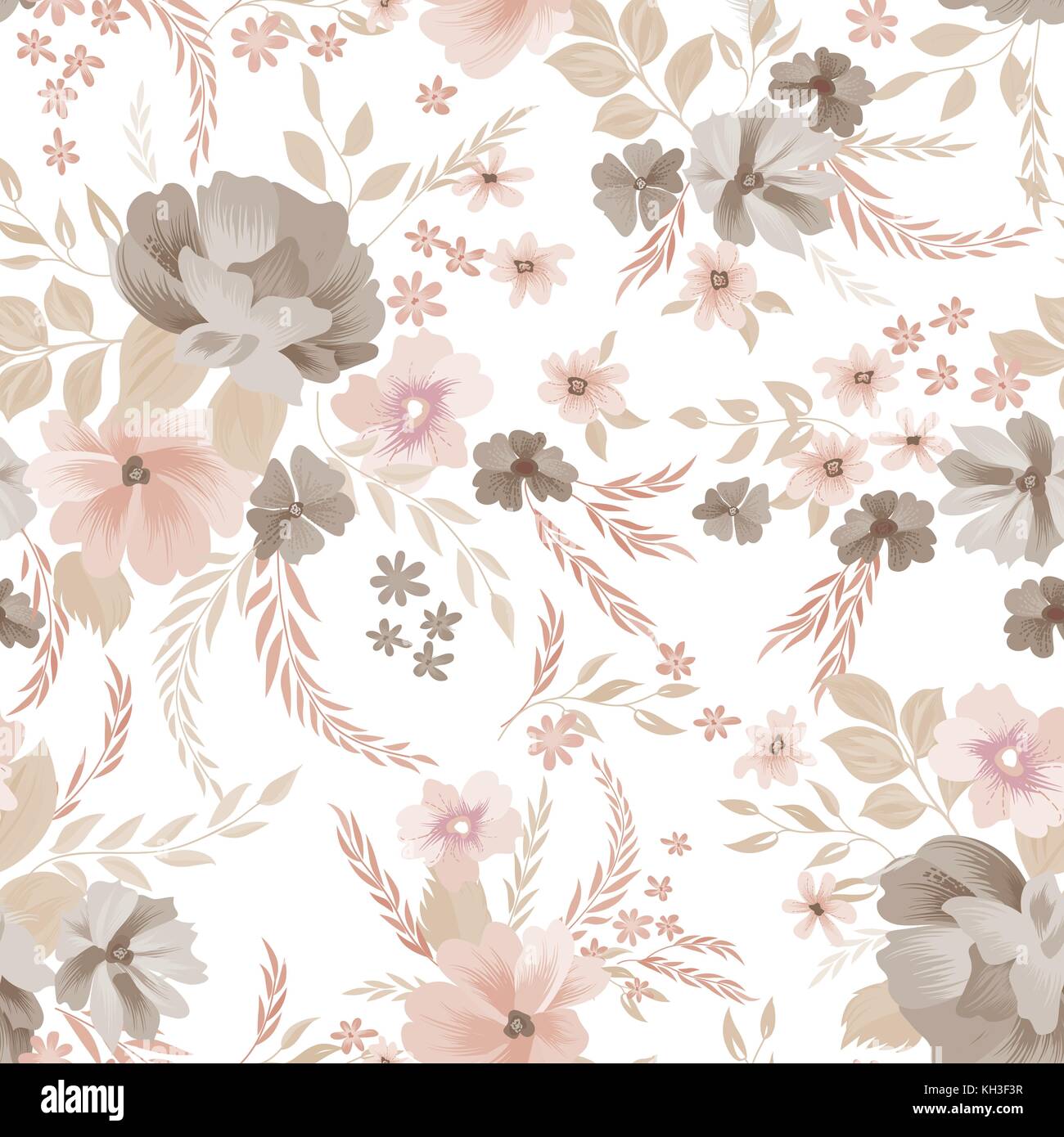 Floral seamless pattern. Flower background. Flourish ornamental garden ...