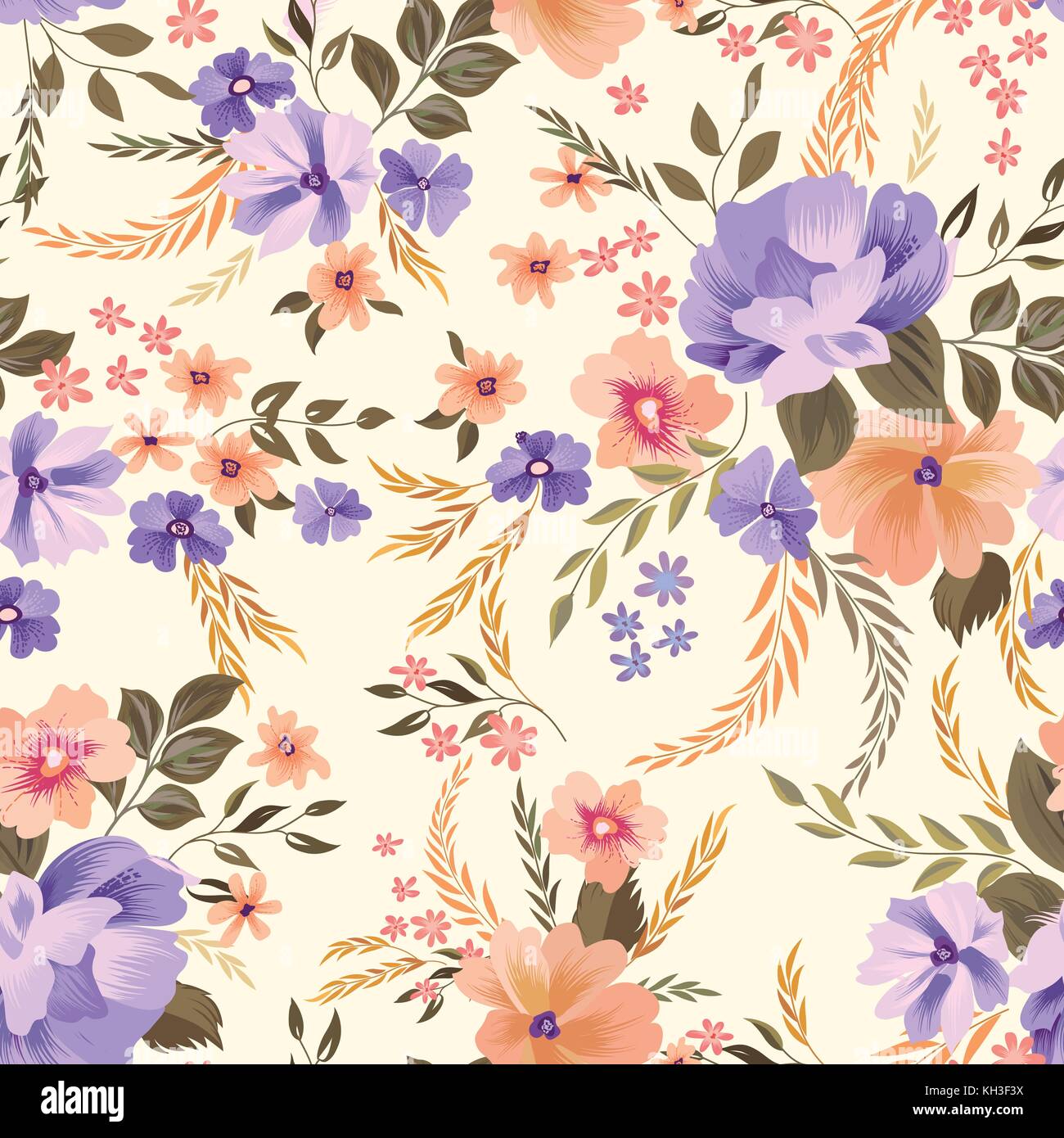 Floral seamless pattern. Flower background. Flourish garden wallpaper ...