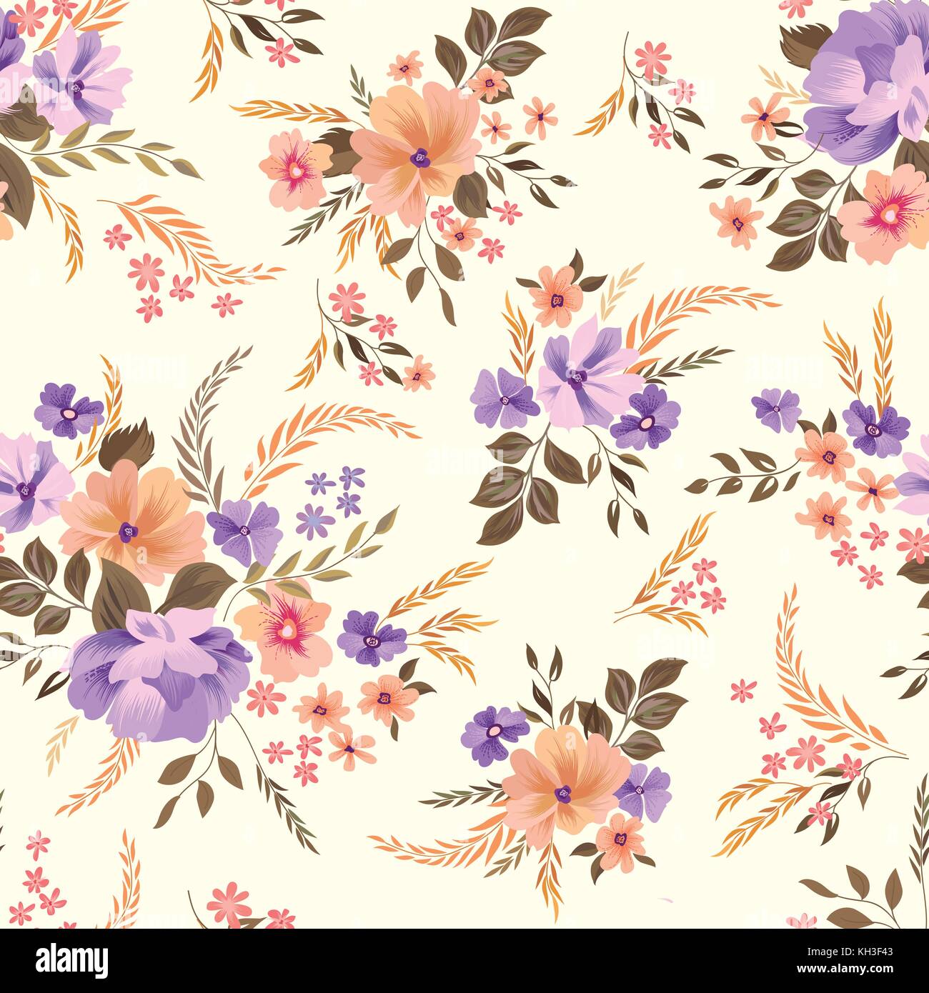 Floral seamless pattern. Flower background. Flourish garden wallpaper ...