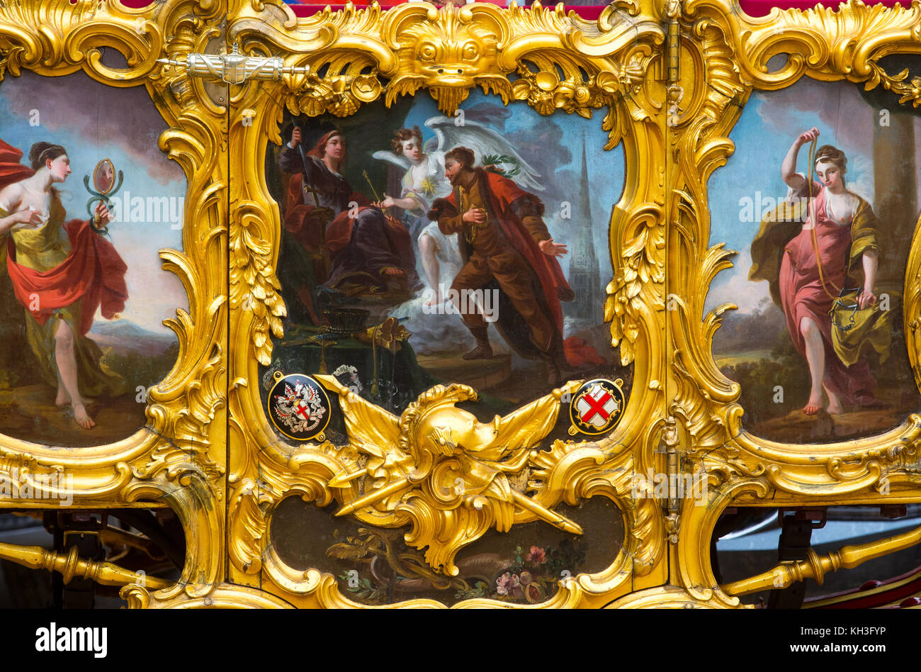 Detail of the Lord Mayor's Gold State coach, painted by Giovanni ...