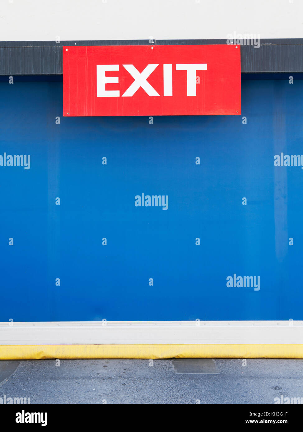 Exit sign in parkade. Calgary Alberta Canada Stock Photo - Alamy