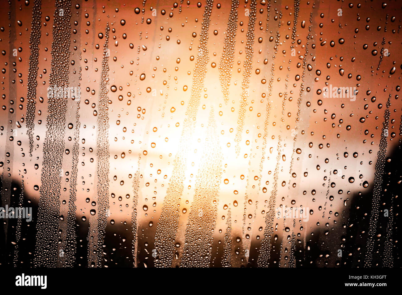 Water drops on glass and sunlight in the rainy season Stock Photo - Alamy