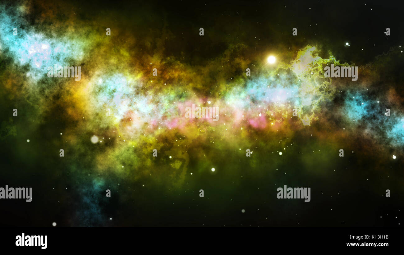 Nebula Green And Gold