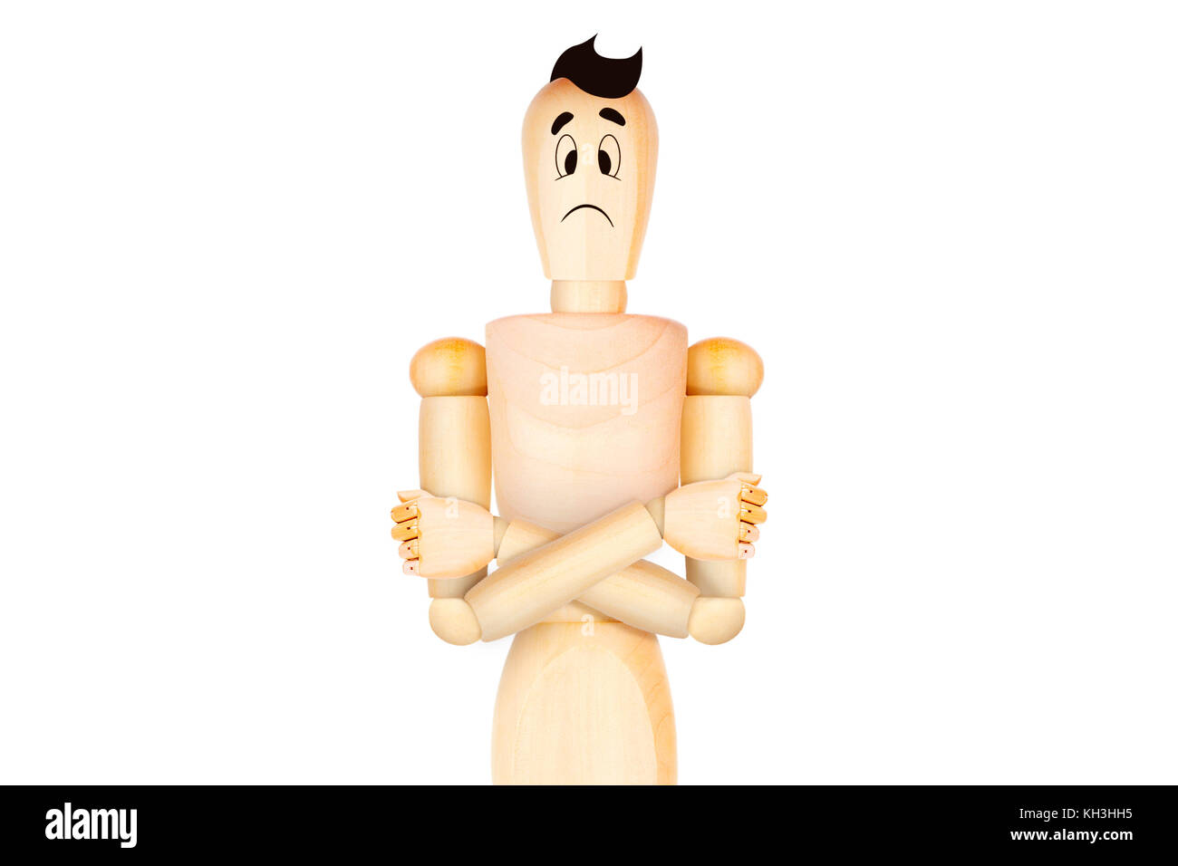 Angry character standing with hands folded Stock Photo - Alamy