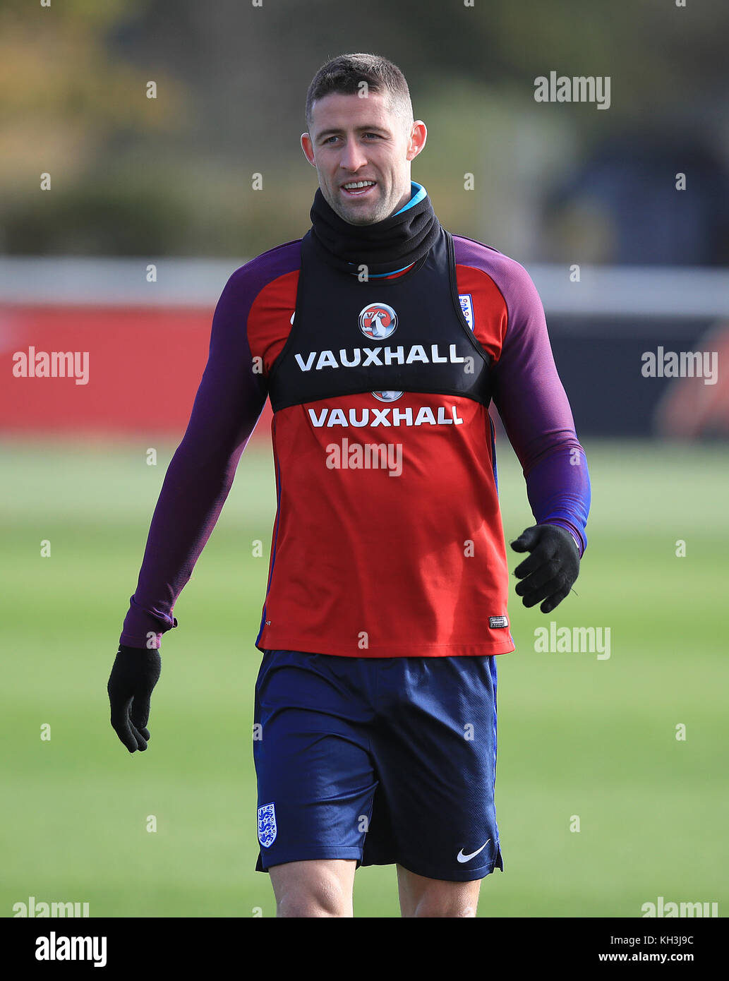 England's Gary Cahill during a training session at Enfield Training ...