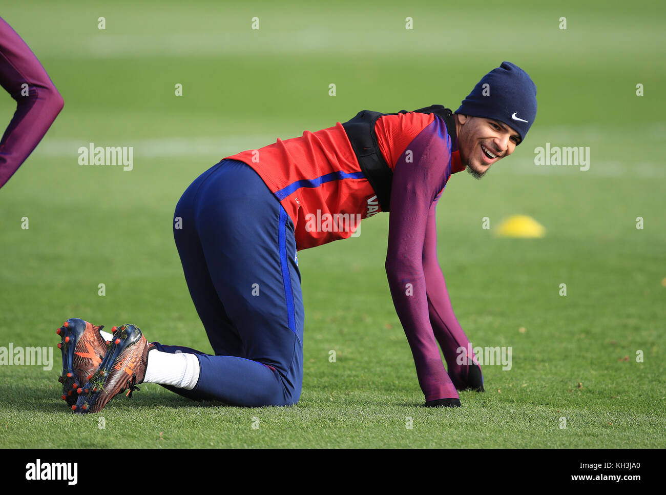 England's Dominic Solanke during a training session at Enfield Training ...
