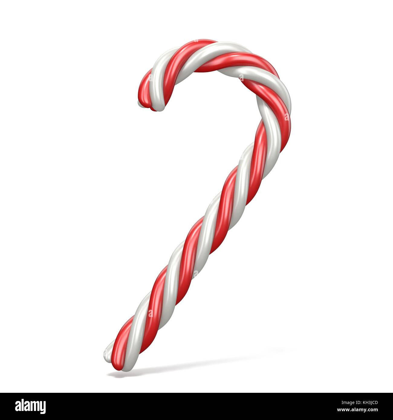Candy cane 3D render illustration isolated on white background Stock ...