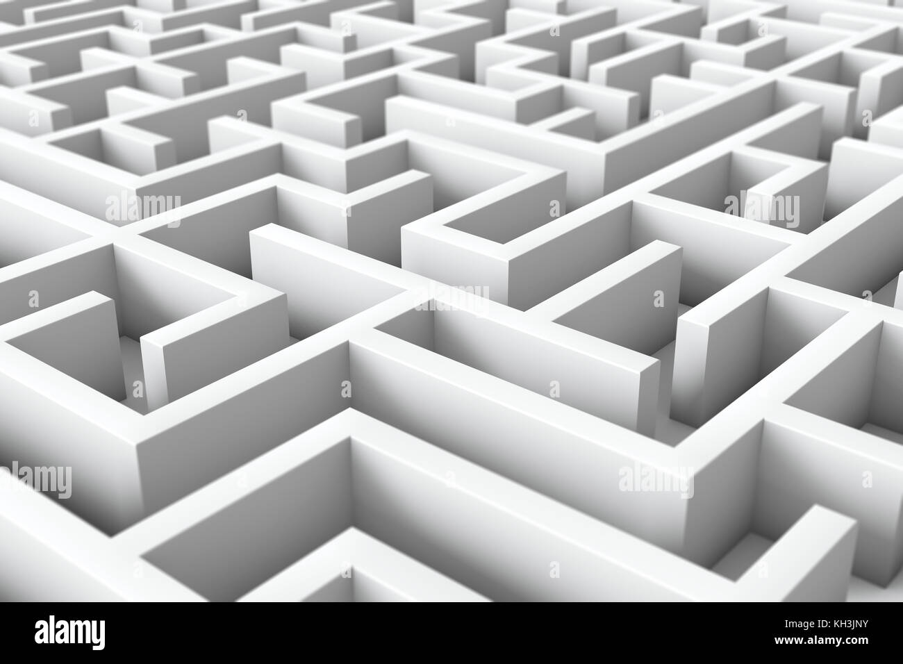 Complex maze structure. Business problems and solution concept. 3D ...