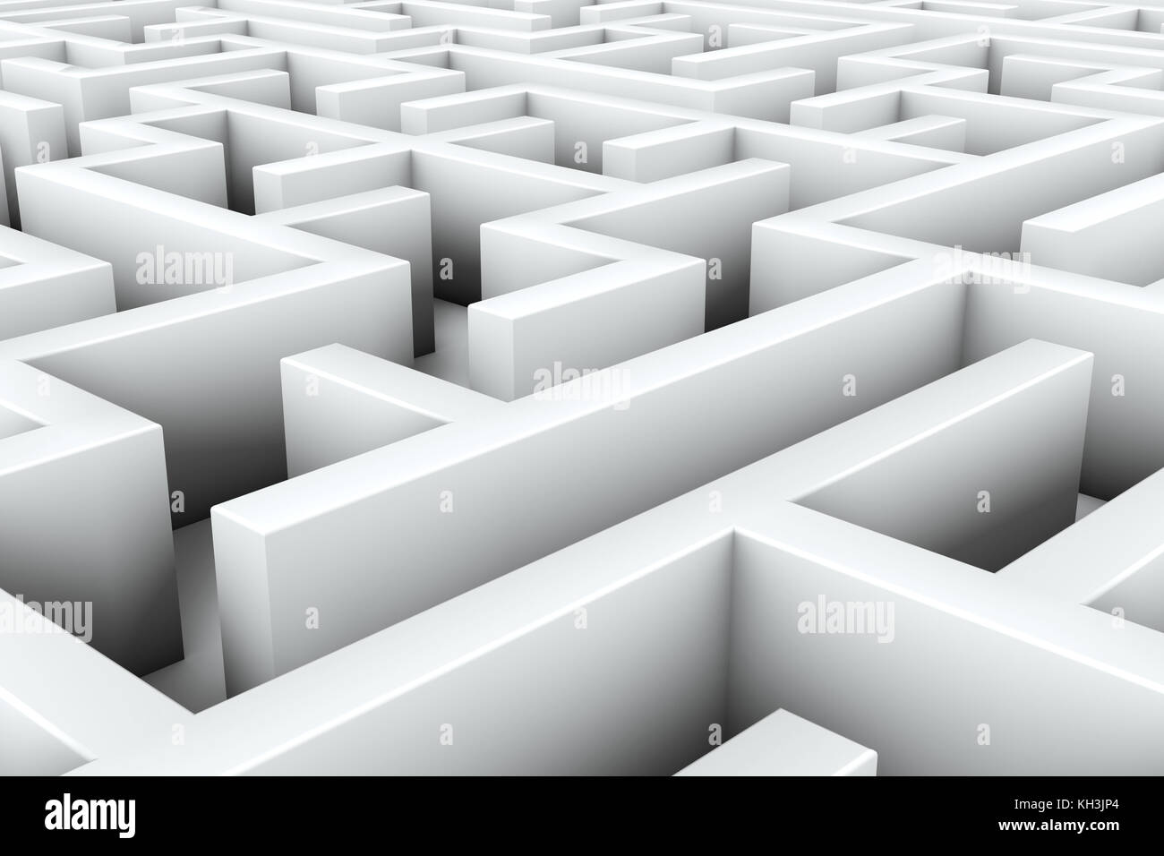 Complex maze structure. Business problems and solution concept. 3D ...