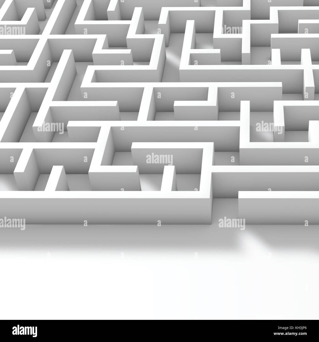 Complex maze structure. Business problems and solution concept. 3D ...