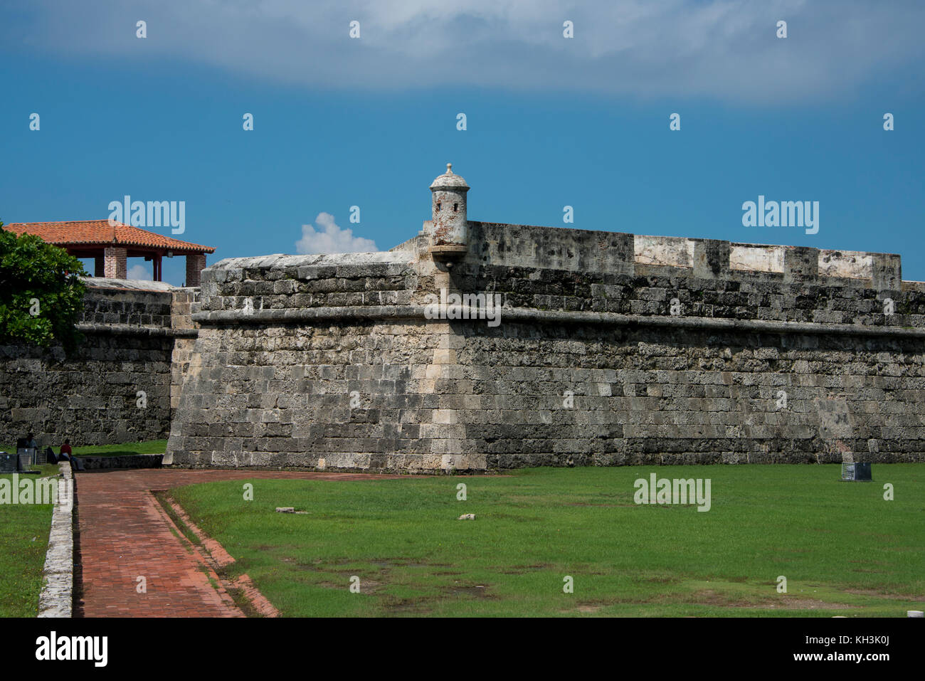 South America, Colombia, Cartagena. Historic walled city center, city ...