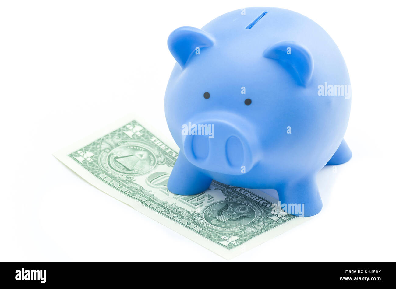 terracotta piggy bank on a white background - top view - money saving ...