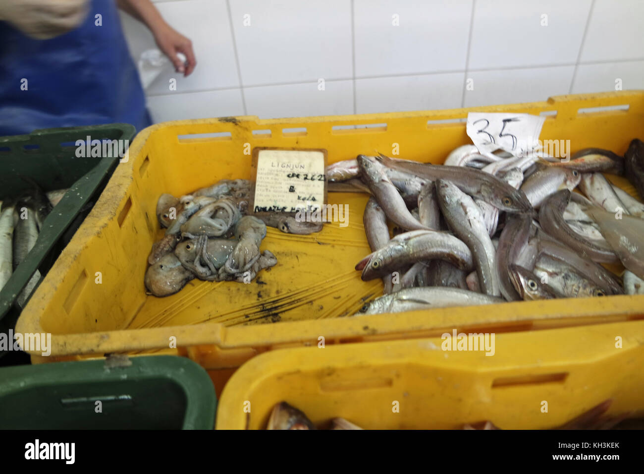 traditional fish market in split in croatia Stock Photo - Alamy