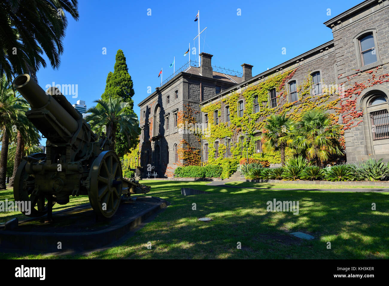 19th century Victoria Barracks on St Kilda Road in Melbourne, Victoria, Australia Stock Photo ...