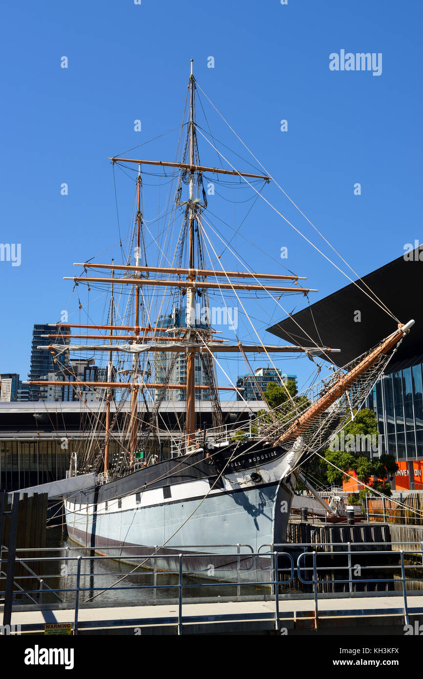Three masted barque "Polly Woodside" at South Wharf Precinct in ...