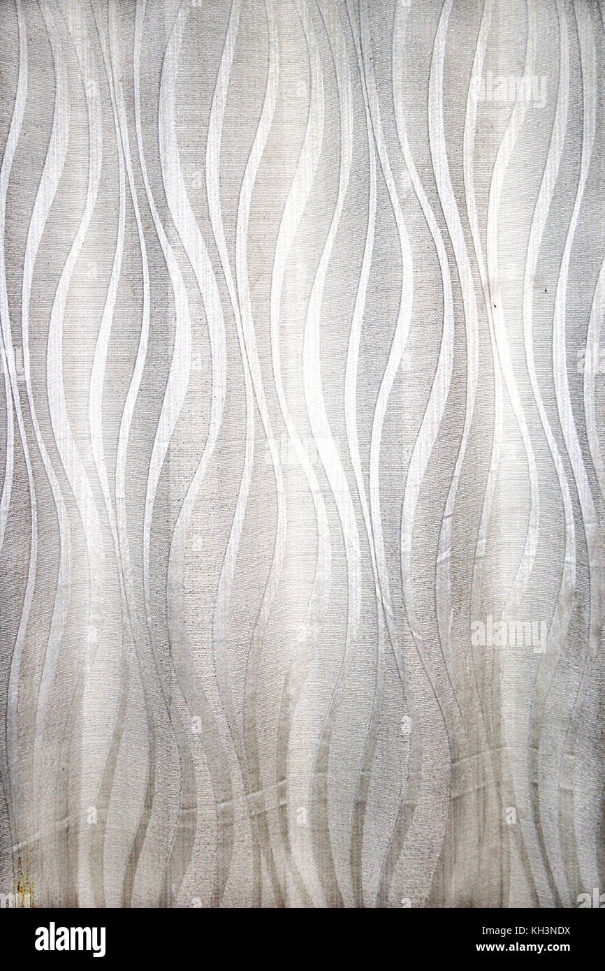 Smooth curtain cloth with nice, silken, white, wavy design Stock Photo ...