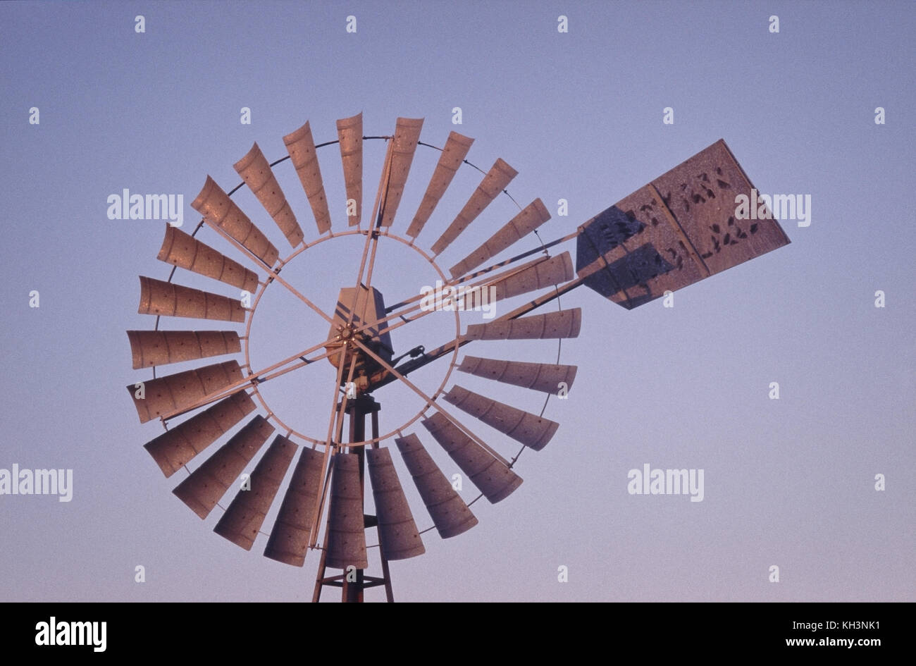 Close-up of windmill bore pump blades Stock Photo - Alamy