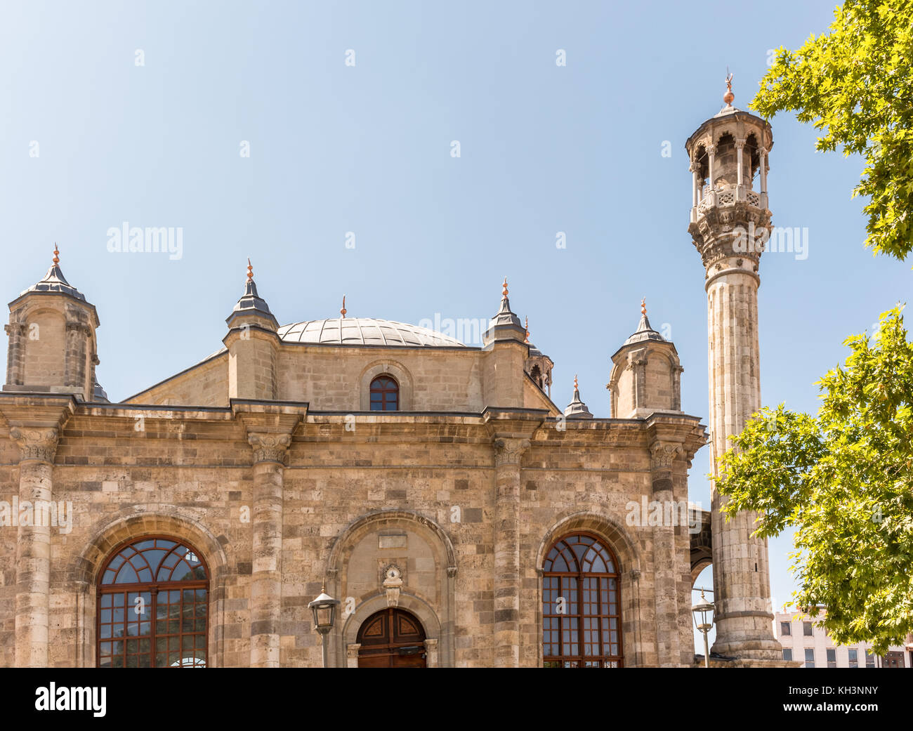 Exterior view of ancient Aziziye Mosque.The mosque is a boroque and ...
