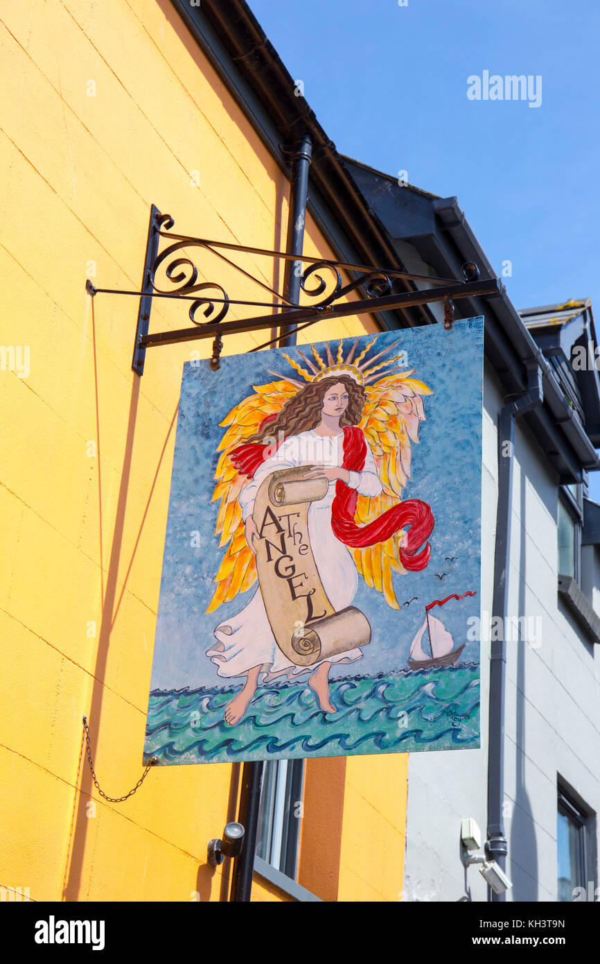 The Angel pub sign in Aberystwyth Ceredigion Wales UK Stock Photo - Alamy