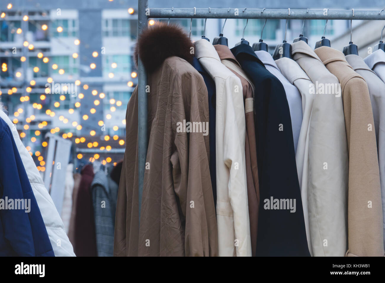 Rack and coats hi-res stock photography and images - Alamy