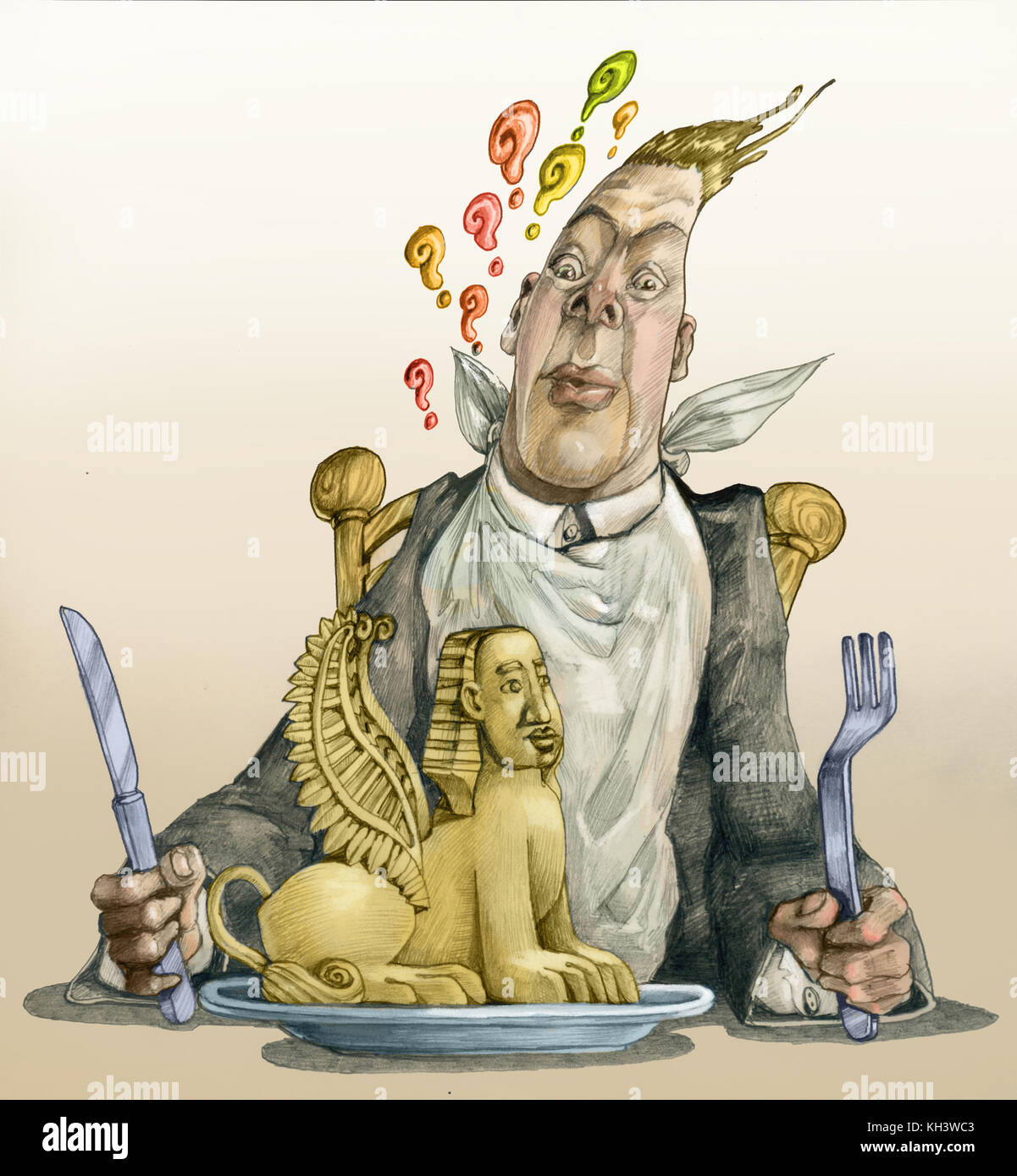 Disgusted man cartoon illustration hi-res stock photography and images ...