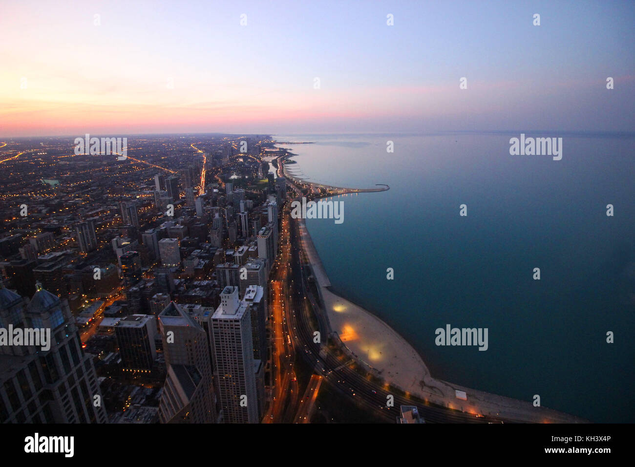 Chicago skyscraper view Stock Photo - Alamy