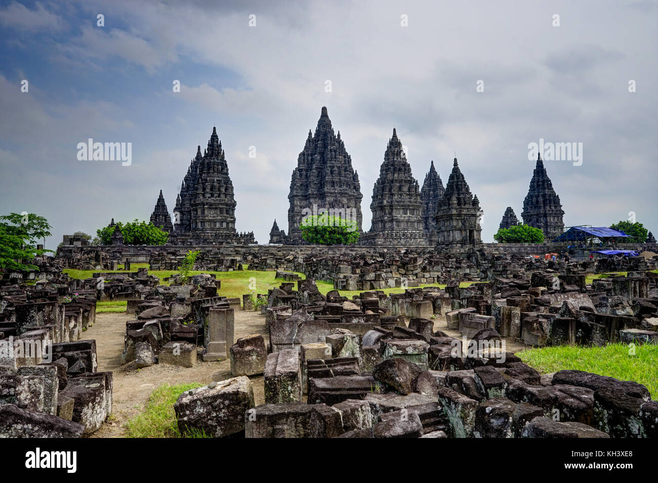 View Across Prambanan Temple in Indonesia Stock Photo - Alamy