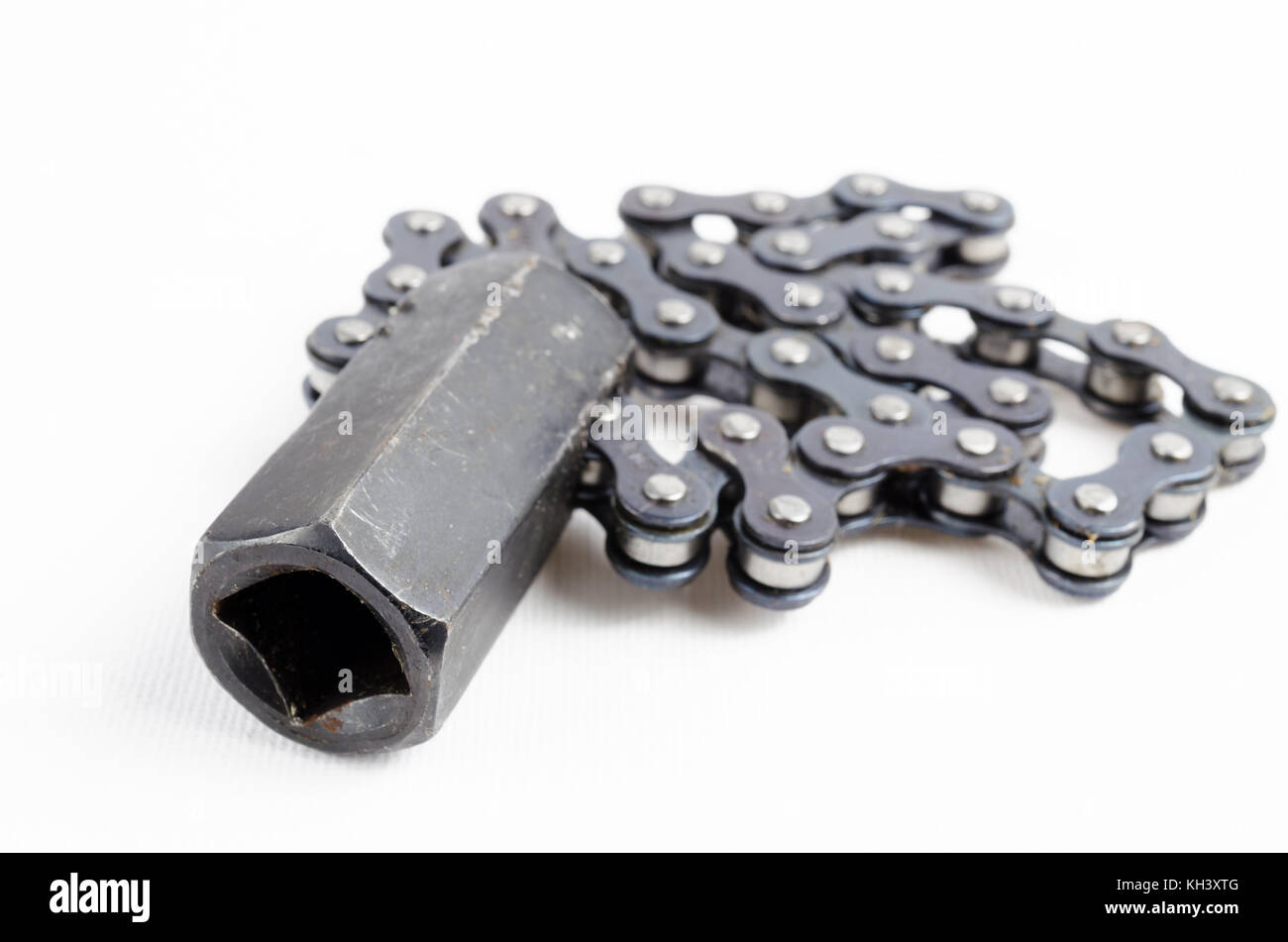 A Studio Photograph of an Oil Filter Chain Wrench Stock Photo - Alamy