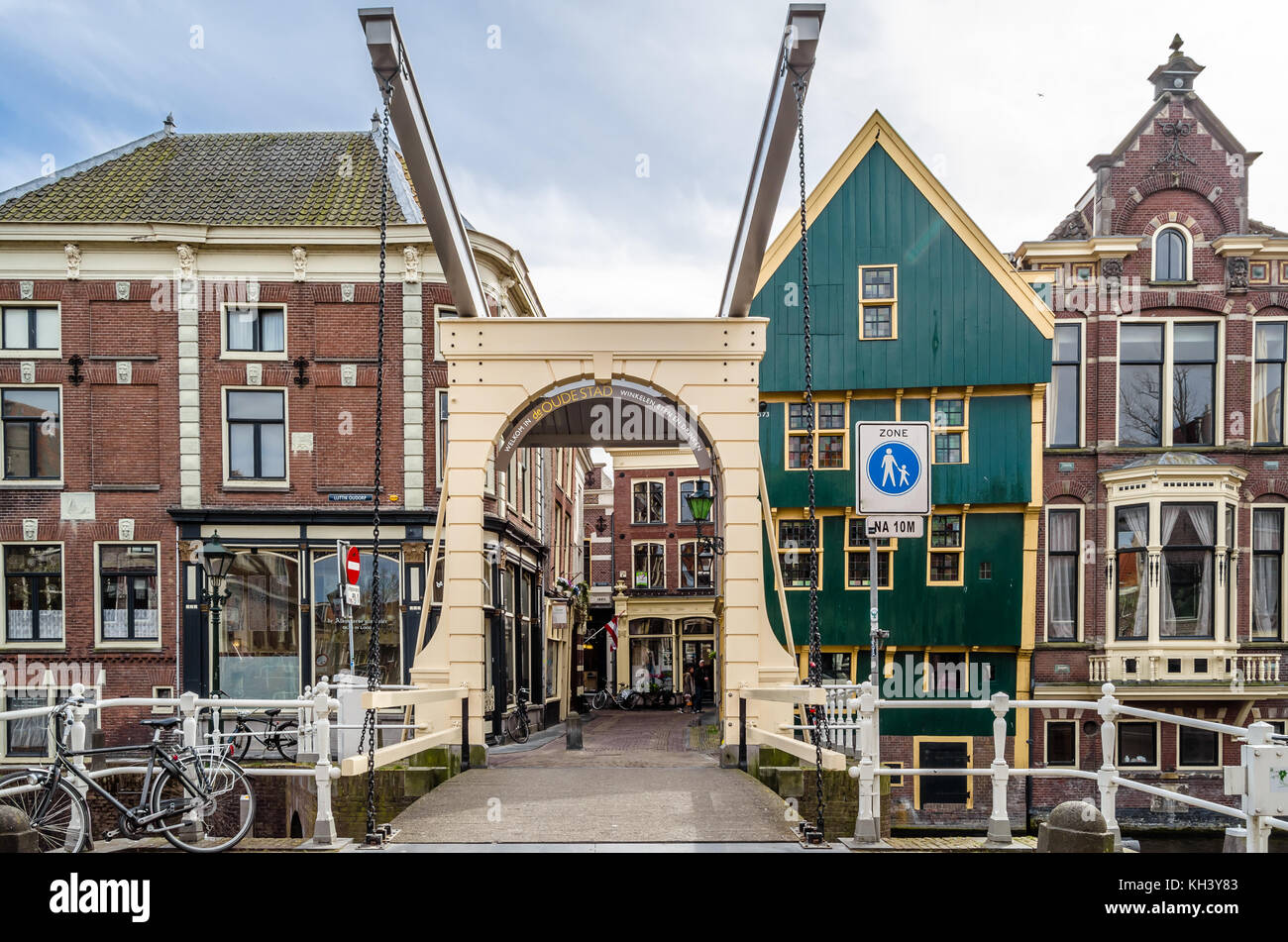 ALKMAAR, THE NETHERLANDS - APRIL 22, 2016: Traditional Dutch bridge in ...