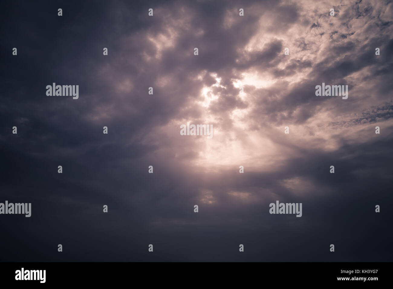 Dark dramatic sky with stormy clouds, abstract nature background photo ...