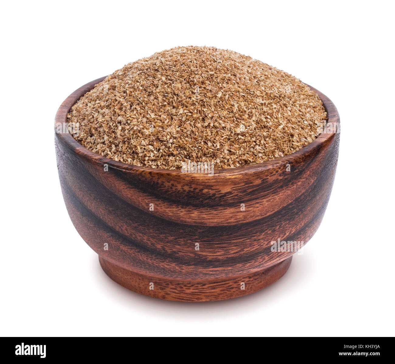 Fiber food. Dry ground fiber in bowl isolated on white background Stock ...