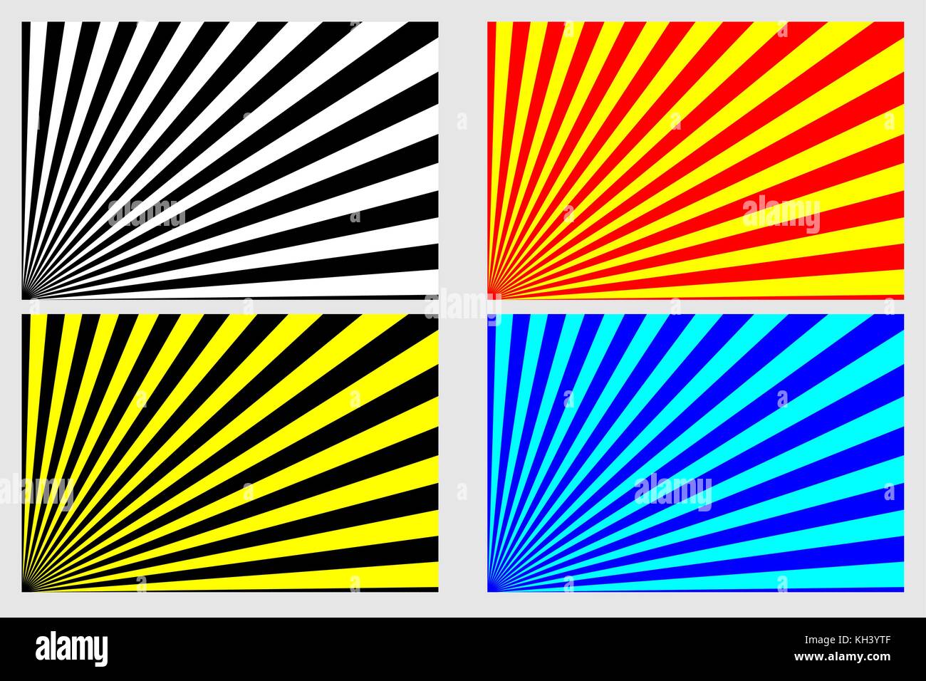 Rays - abstract striped background - vector set Stock Vector Image ...
