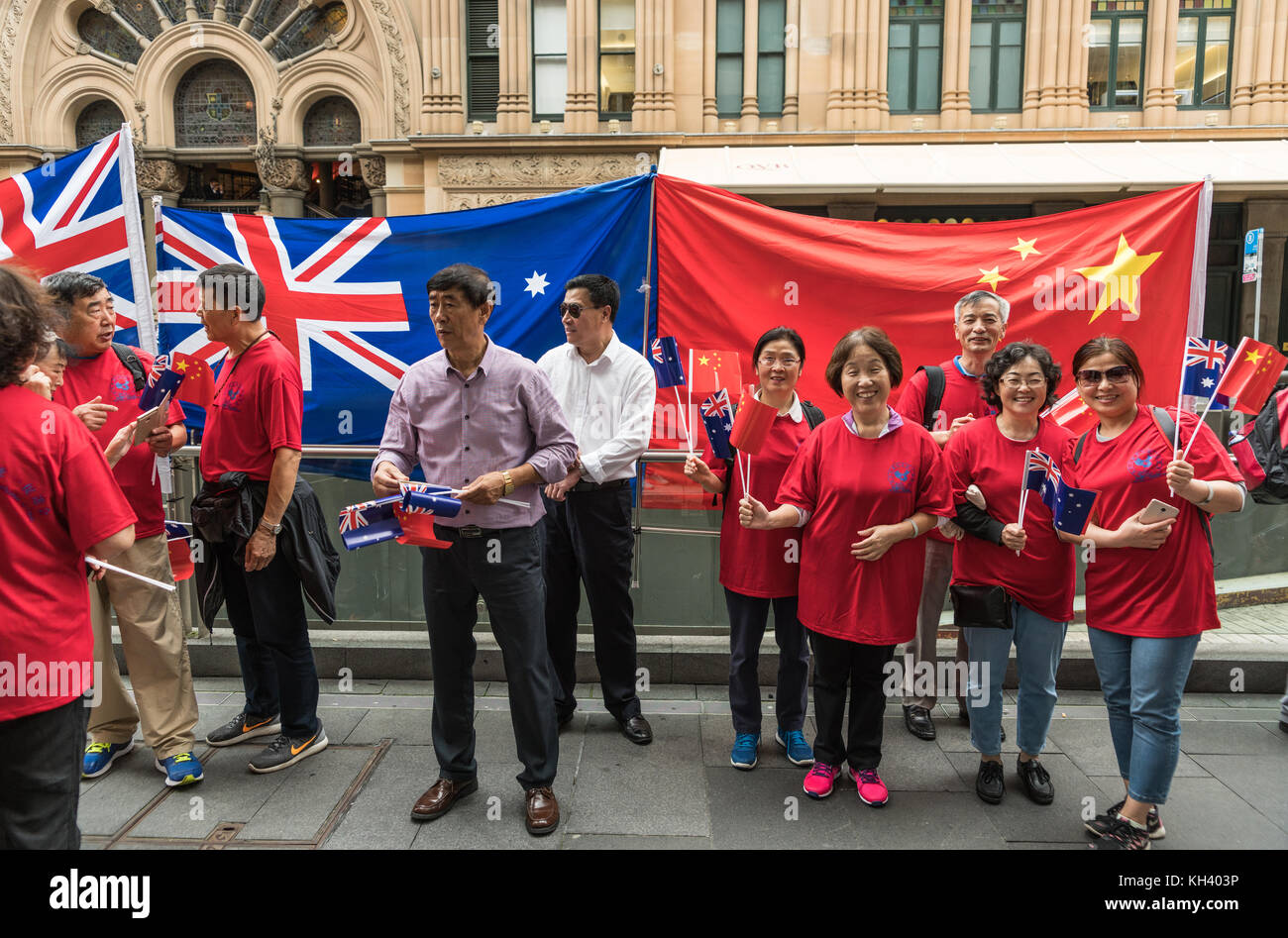 Sydney, Australia - March 25, 2017: Chinese living in Australia welcome ...