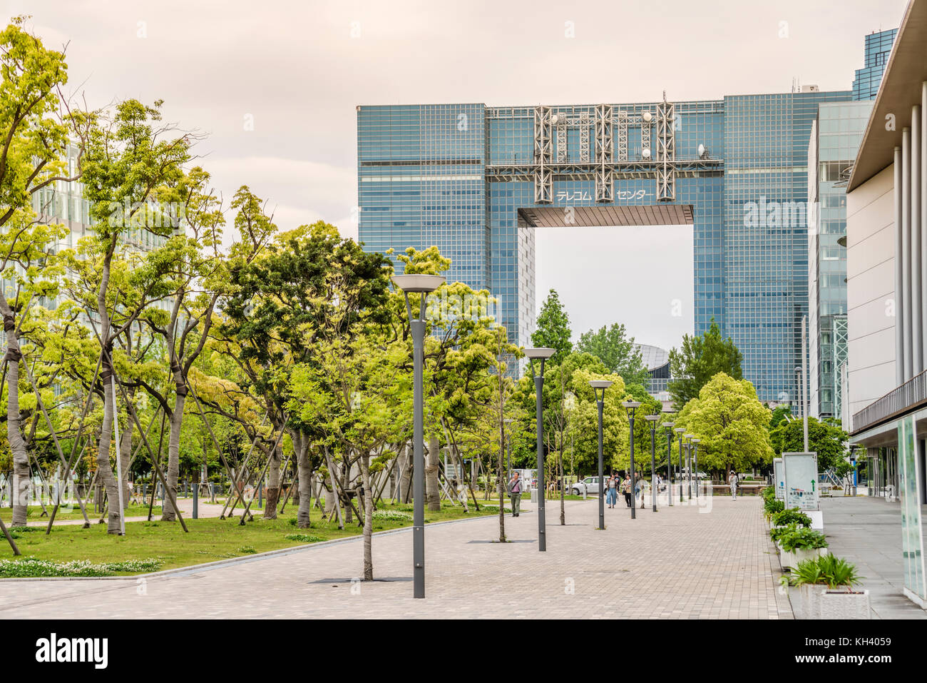 Waterfall Plaza and Tokyo Teleport Center, Odaiba Area, Tokyo, Japan ...