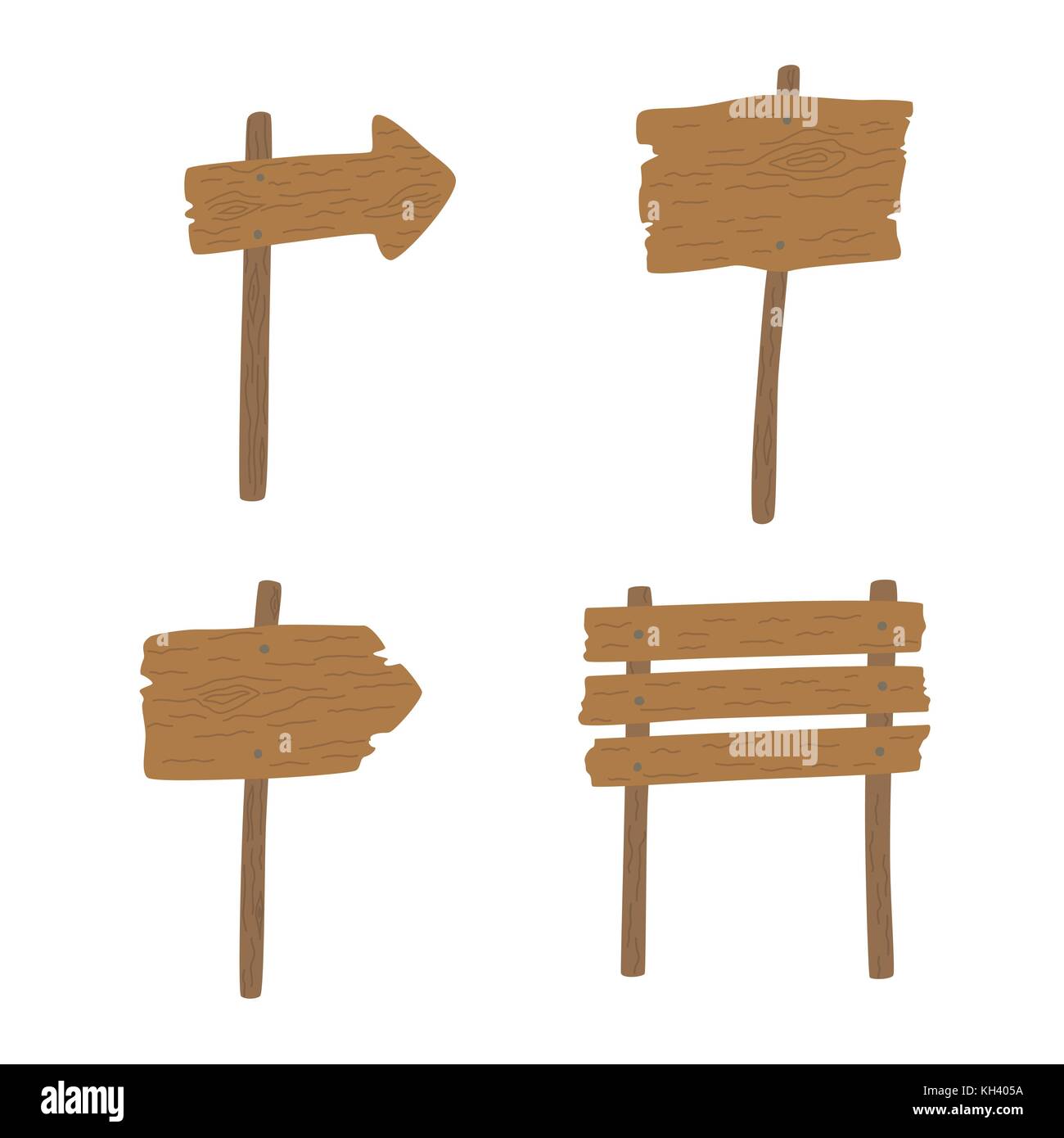 Wooden pointer on white Stock Vector Images - Alamy