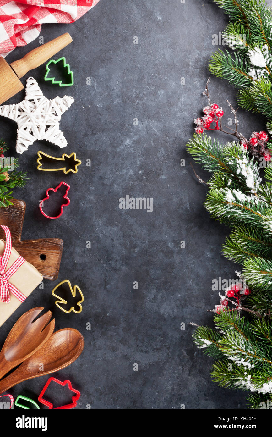 Christmas cooking utensils snow tree hi-res stock photography and ...
