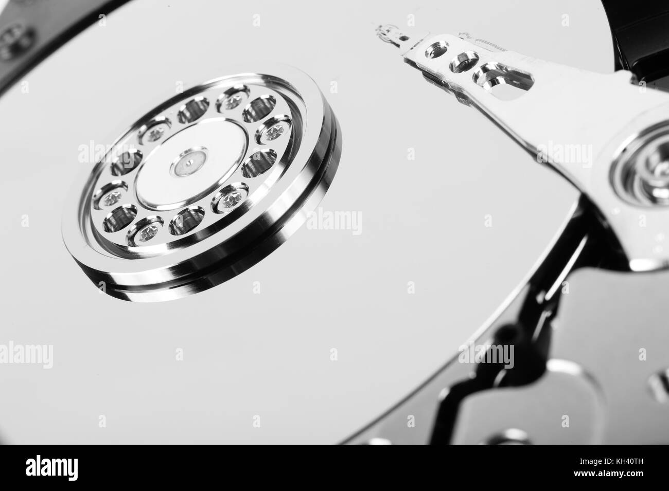 Macro hard disc Black and White Stock Photos & Images - Alamy