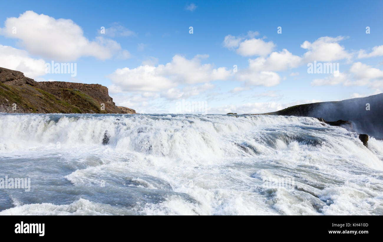 Gullfoss Waterfall. A close up view of Gullfoss (Golden Falls ...