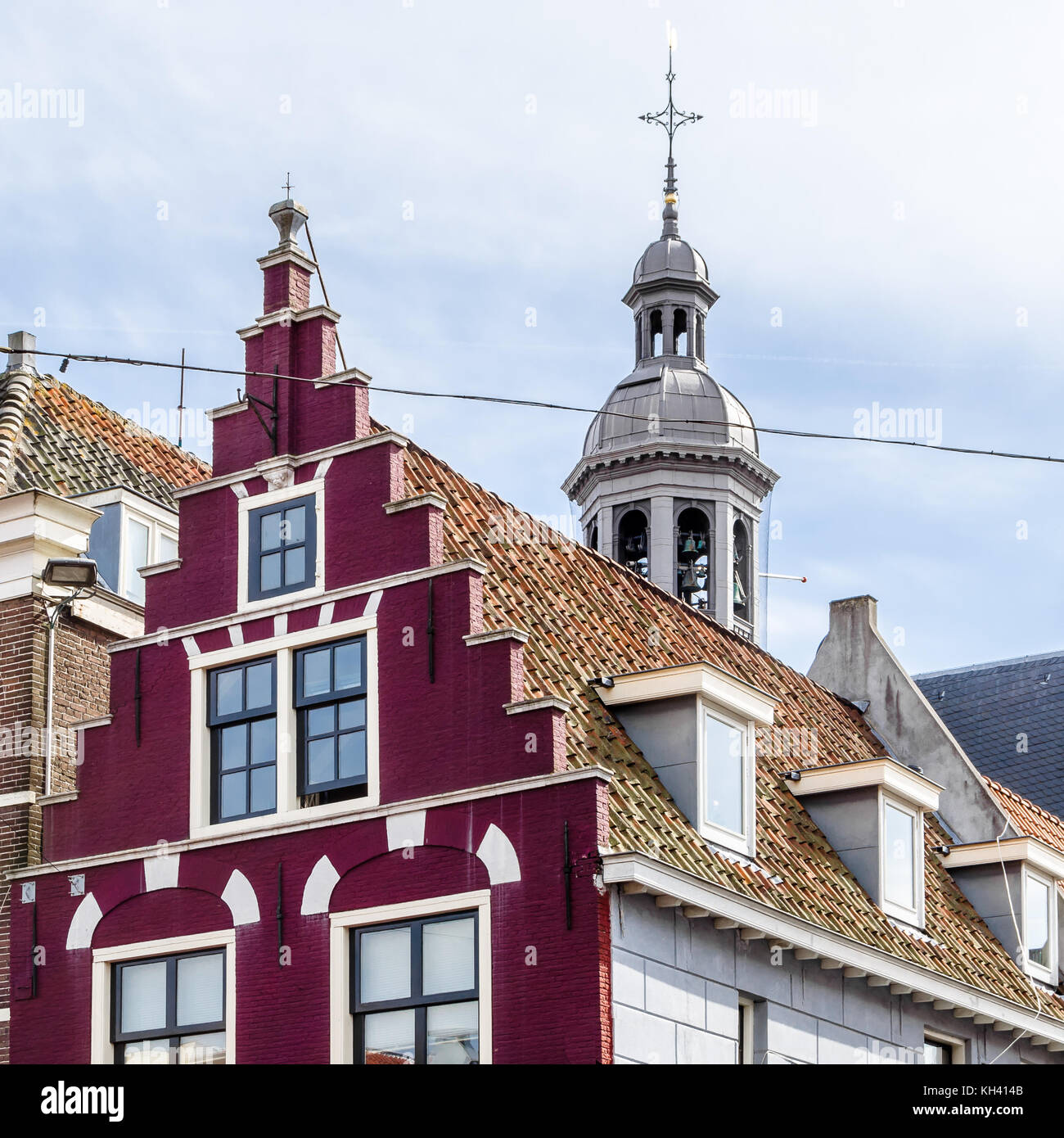 Traditional Dutch architecture in Alkmaar, the Netherlands Stock Photo ...