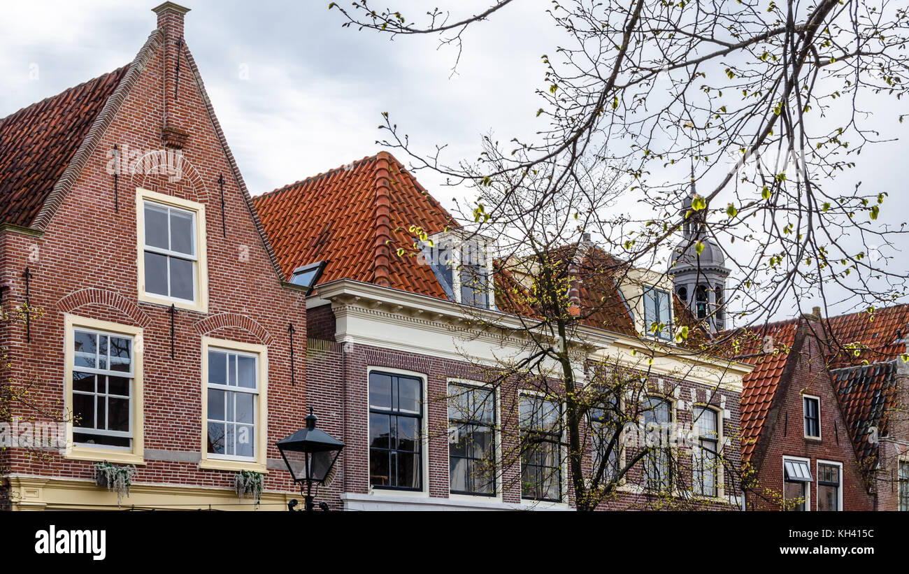 Traditional Dutch architecture in Alkmaar, the Netherlands Stock Photo ...