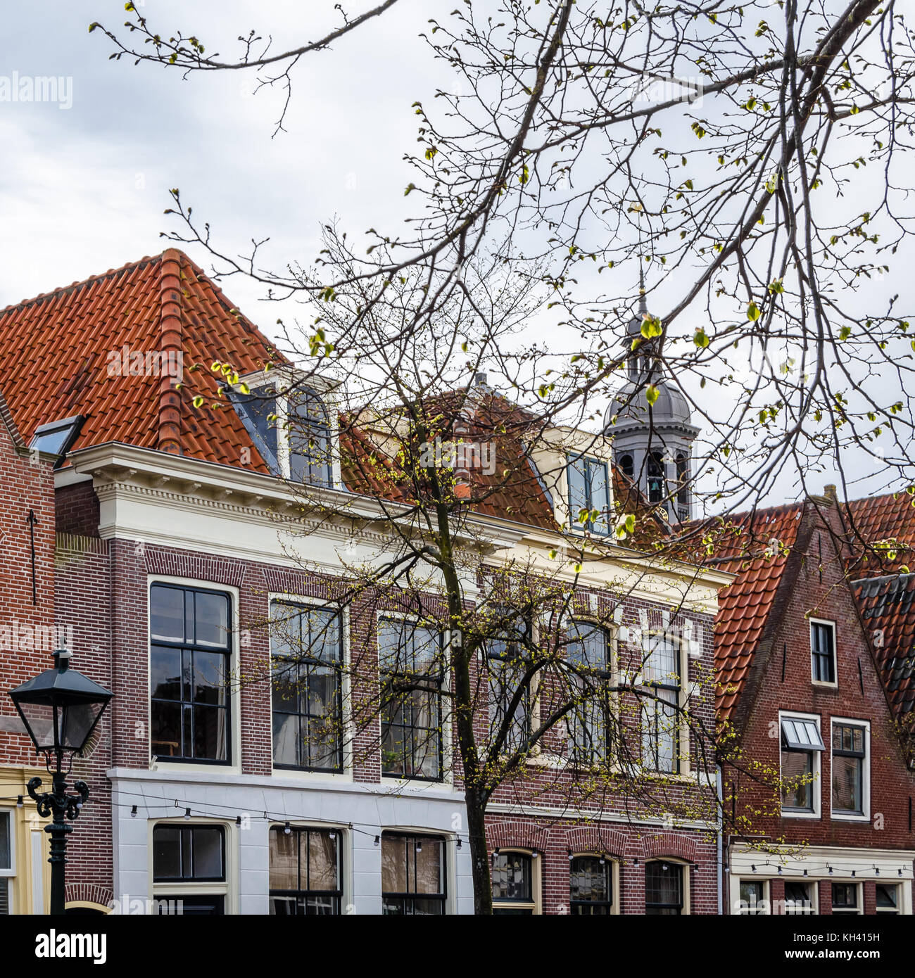 Traditional Dutch architecture in Alkmaar, the Netherlands Stock Photo ...