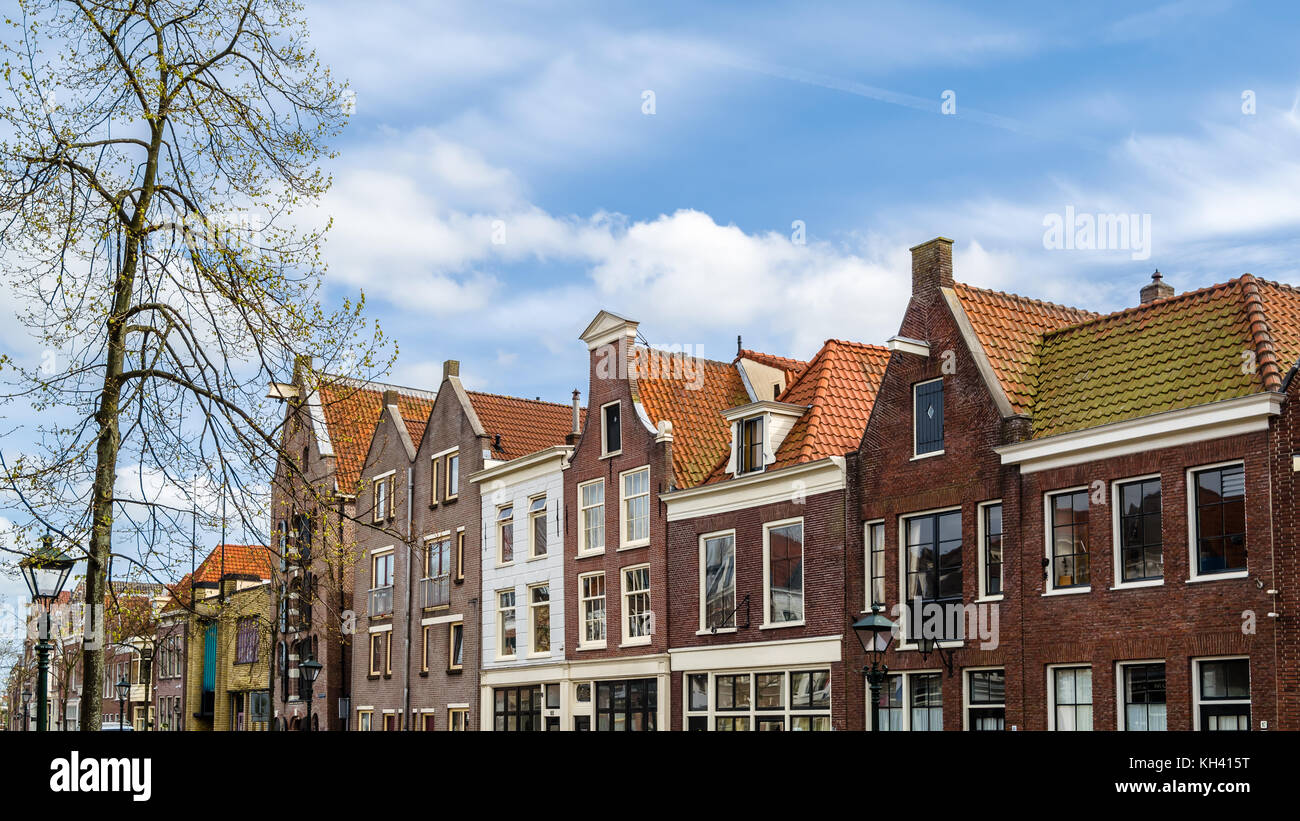 Traditional Dutch architecture in Alkmaar, the Netherlands Stock Photo ...