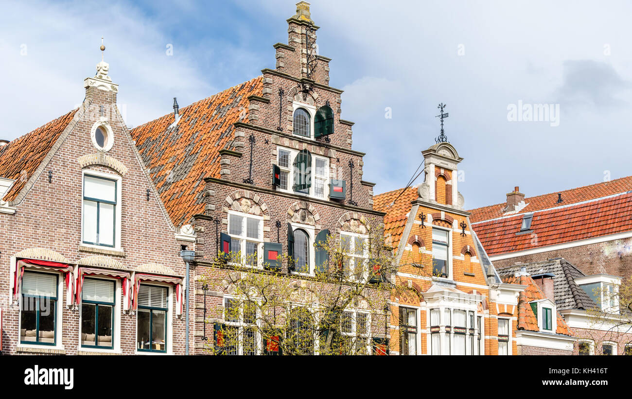 Traditional Dutch architecture in Alkmaar, the Netherlands Stock Photo ...